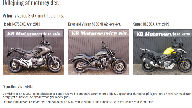 KB Motorservice i Skive. Motorcykler - MC tilbehør og udstyr
